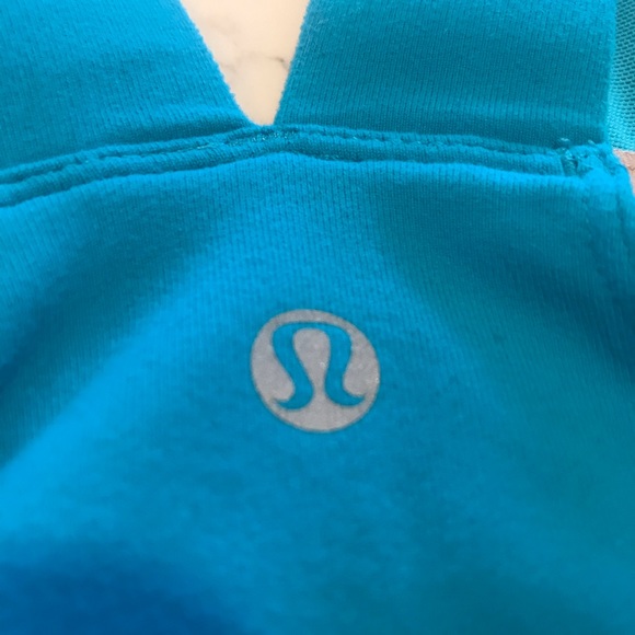 lululemon athletica | Tops | Lululemon Deep V Teal Blue And Black Tank ...